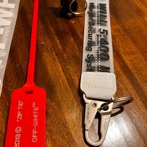 Off-White | Accessories | Offwhite Key Wristlet Chain Pink And Black ...